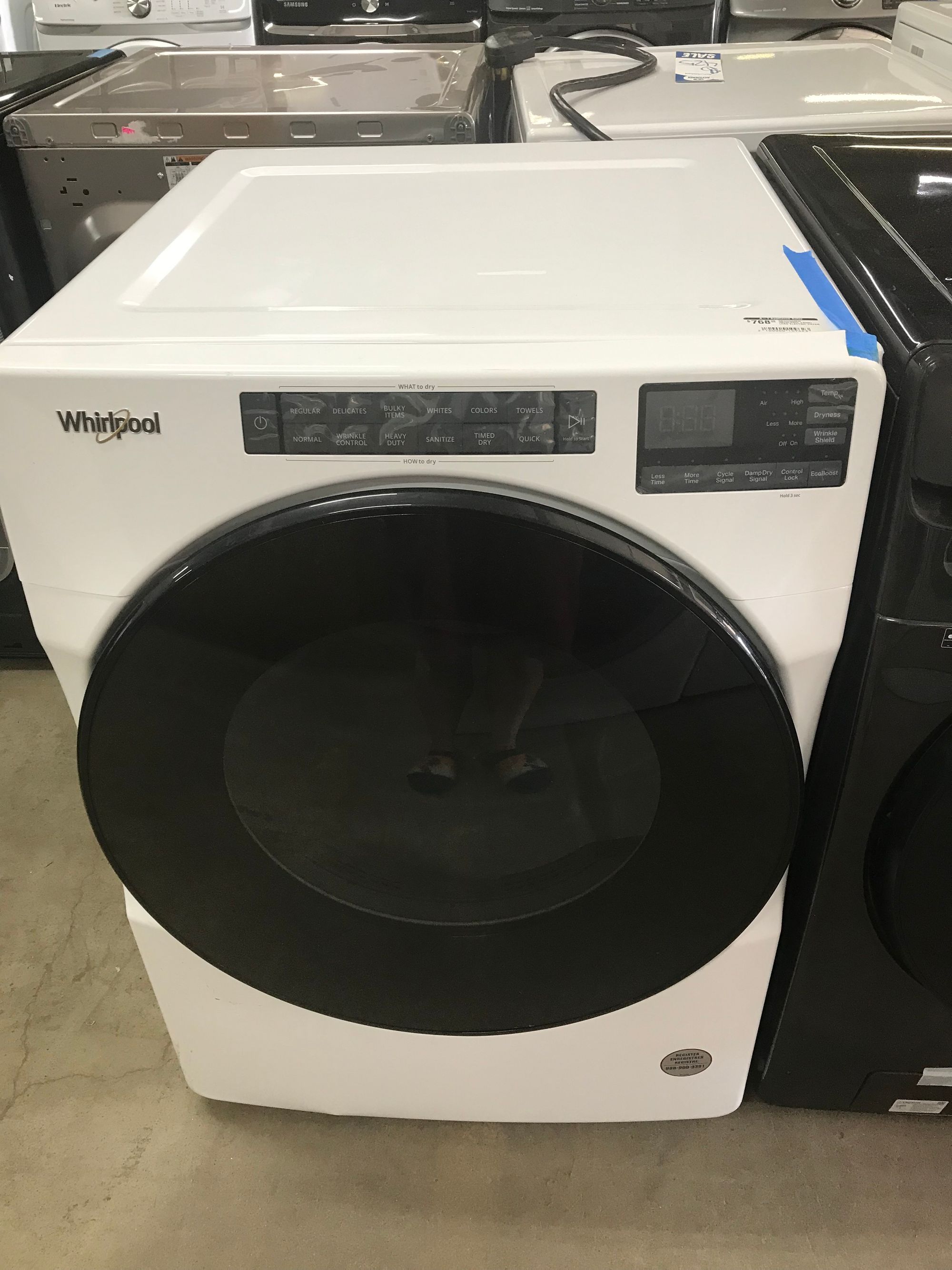WED5605MW WHIRLPOOL 7.4 Cu. Ft. FRONT LOAD ELECTRIC DRYER