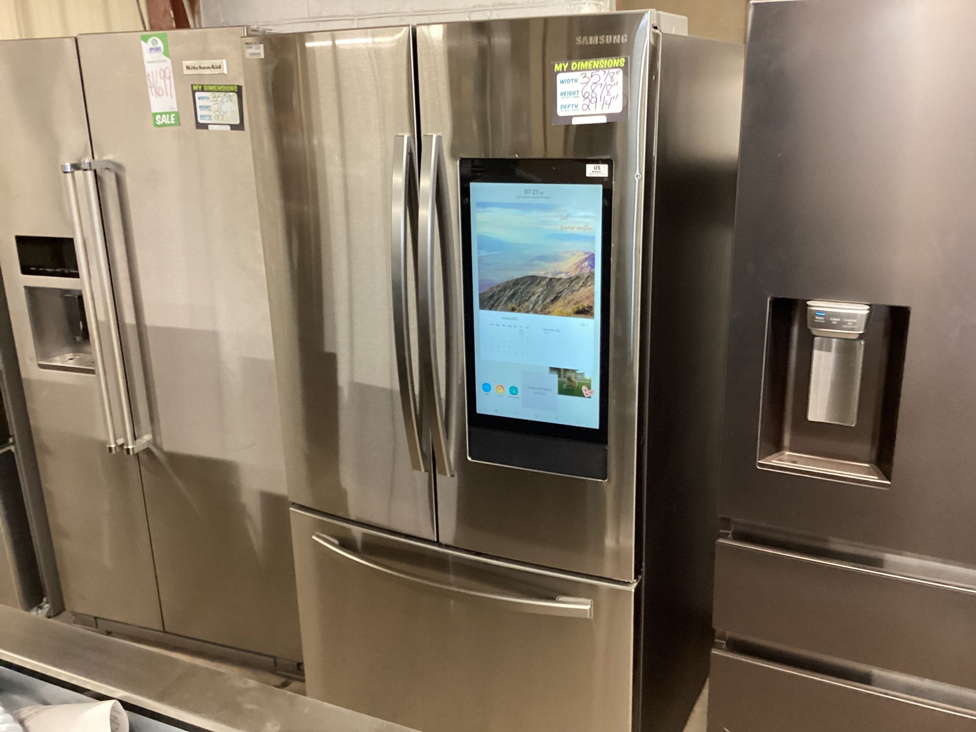 RF28T5F01SR Samsung Stainless Steel Smart Hub French Door Fridge