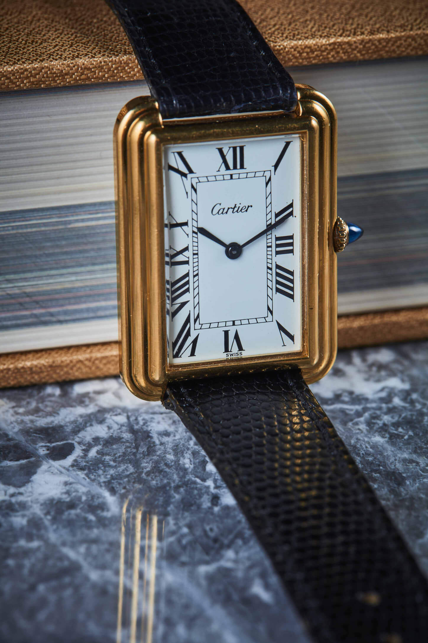 Cartier Tank Stepped Case "NYC" | discreet peacock