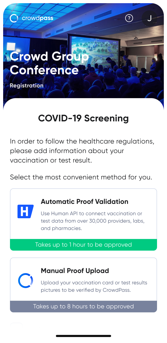 Vaccination Verification System - CrowdPass