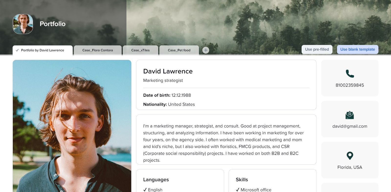 Graphic Designer Portfolio Visualizer Free Template online | xTiles