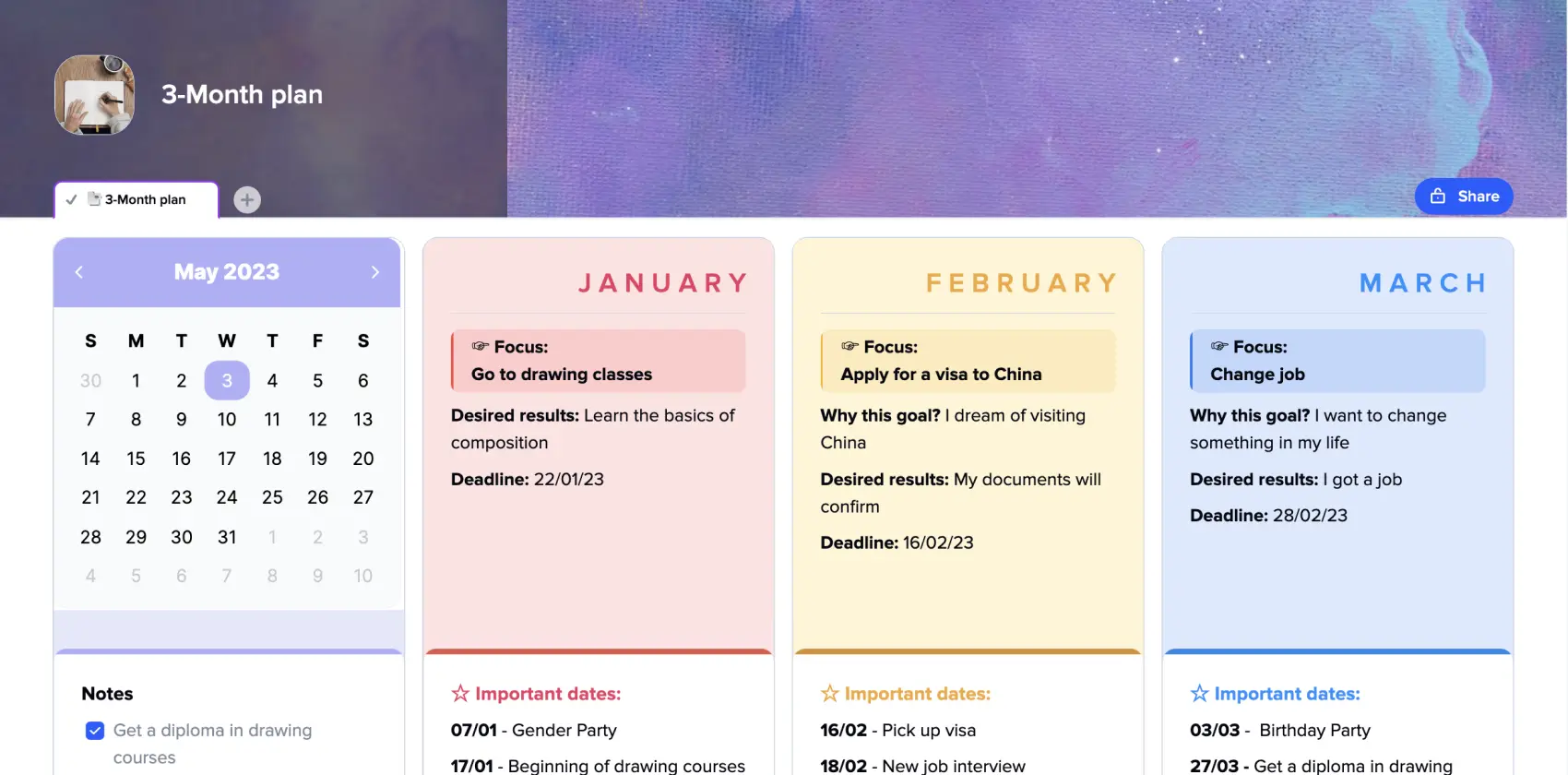 3 Month Plan Template XTiles For Free 3 Month Plan Template XTiles For Free