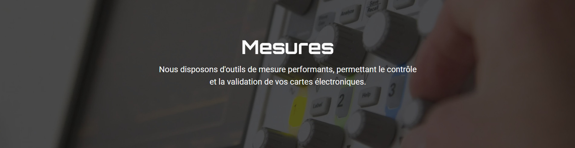 Mesures et analyses de produits électroniques