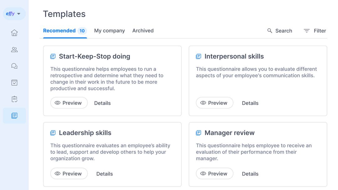 Effy.ai: Free Performance Management Software