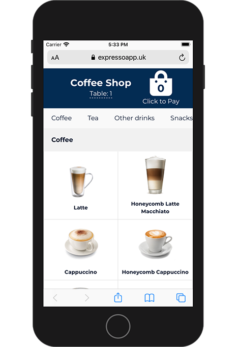 eXpresso App - Online Ordering Platform