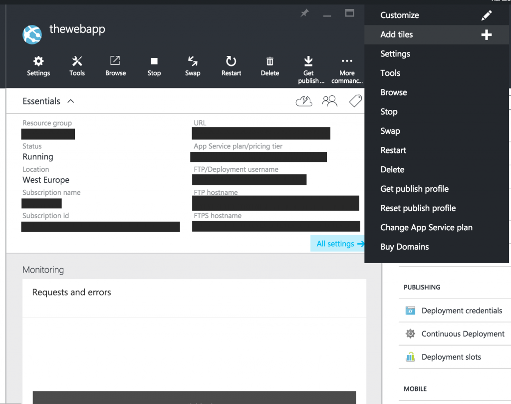 Performance tests against App Services in Azure | Redeploy | Redeploy