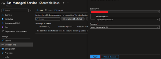 Enable Shareable Link for Azure Bastion Host | Redeploy