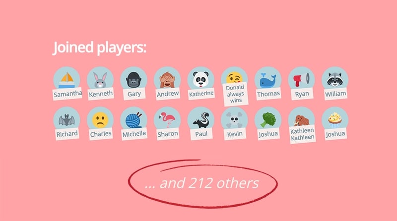 Virtual Games for Large Groups