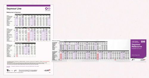 V/Line Timetable | Hothouse Design