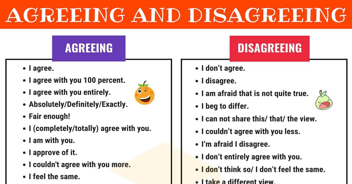 What is agreeing and disagreeing in English? | speaking skills