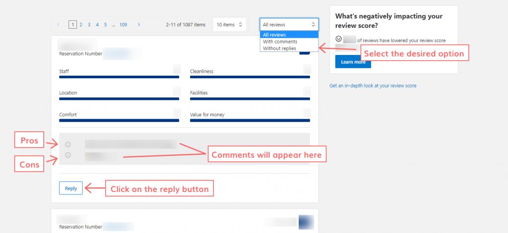 How to Respond to the Reviews On Booking.com (Steps)