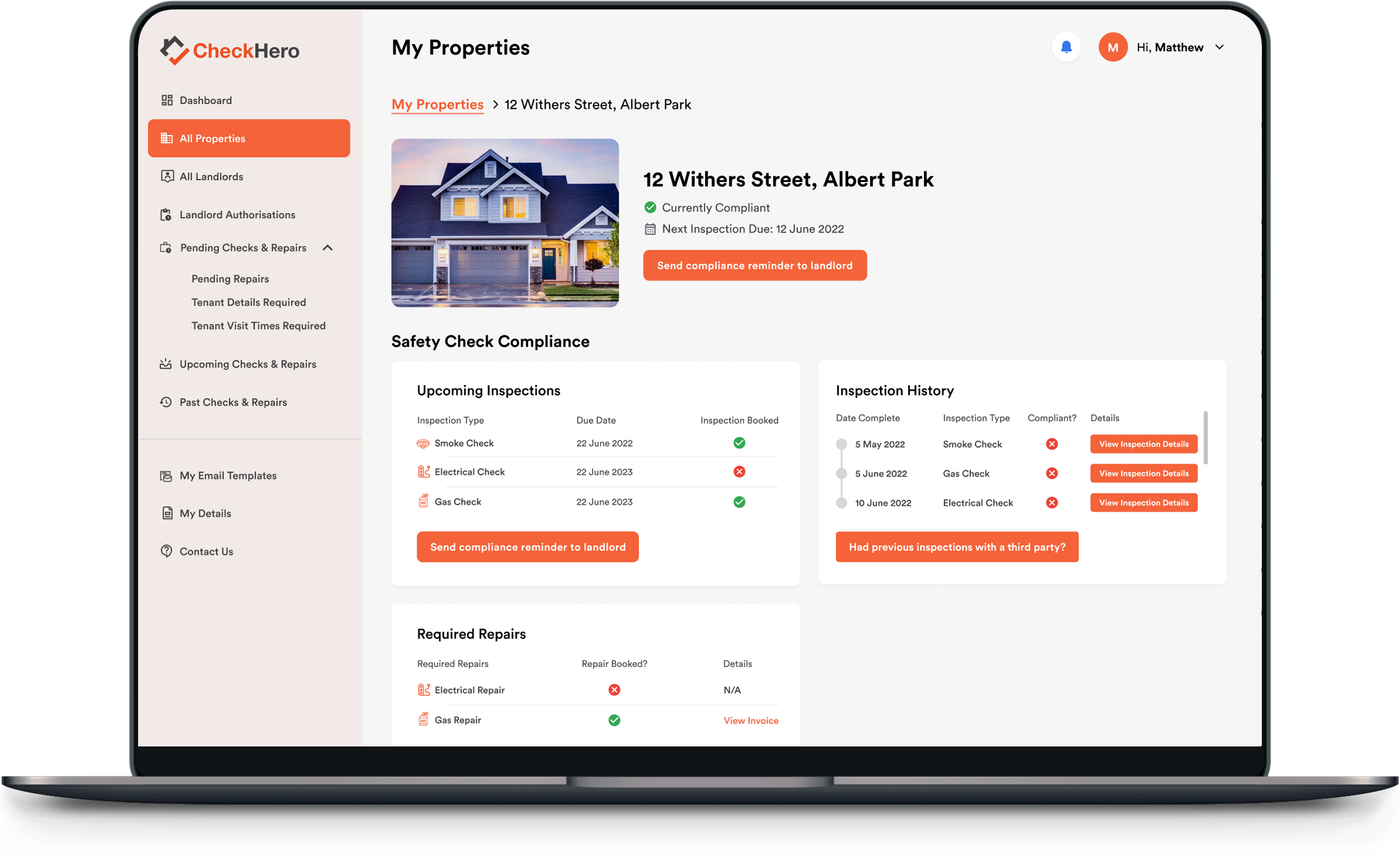 CheckHero Technology Solutions - Property Compliance Management Platform