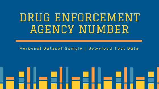 Personal Dataset Sample ; Drug Enforcement Agency (DEA) number ...
