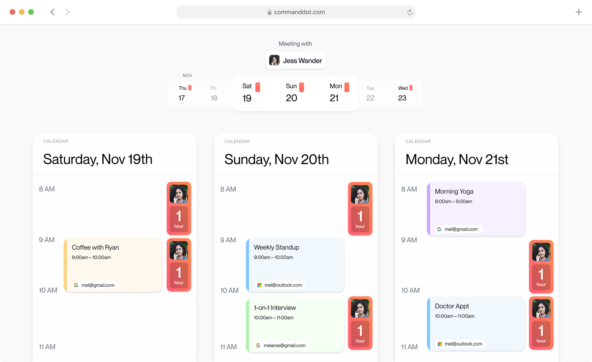 Availability Links for CommandDot | The best booking experience for recipients