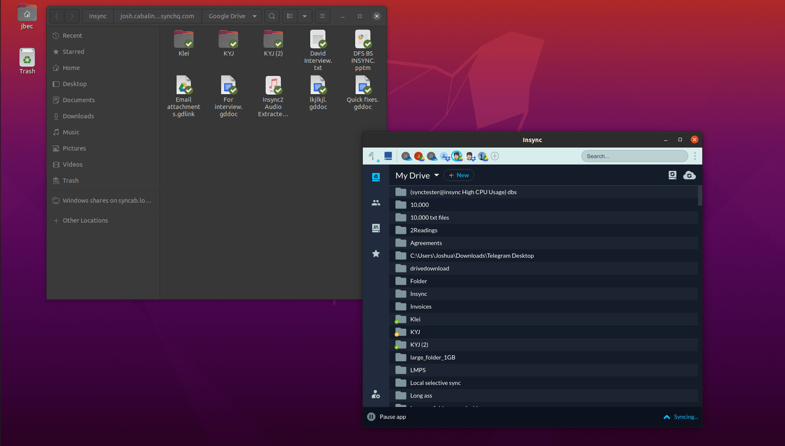 Google Drive, OneDrive & Dropbox Syncing on Linux