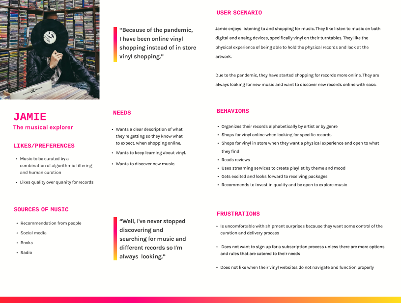 Case Study: VNYL | Work | Jonathan Kwak | UX Designer | Portfolio