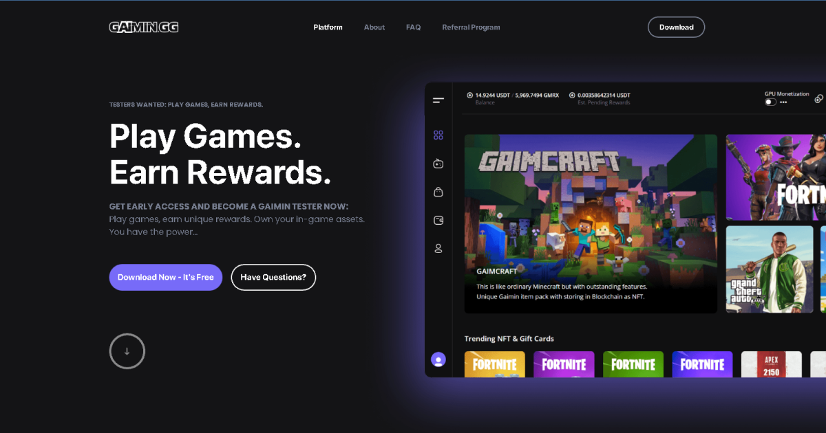 FAQ - Gaimin.gg | Play games. Earn Rewards.