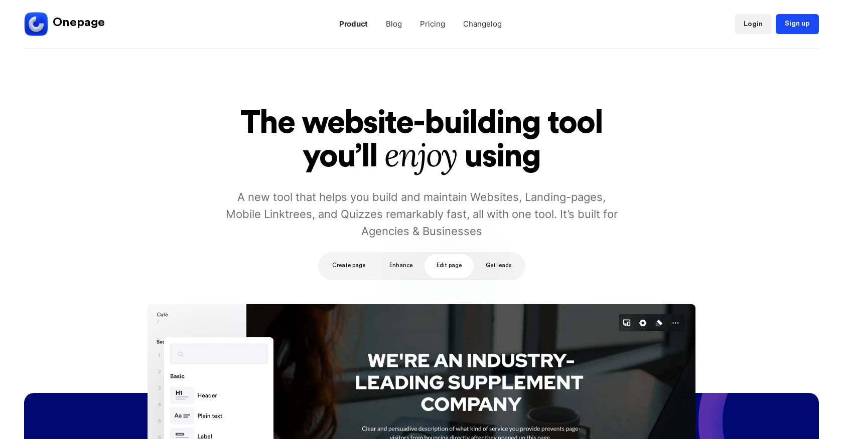 Onepage Avis, Prix & Alternatives 2023 | Verysaas