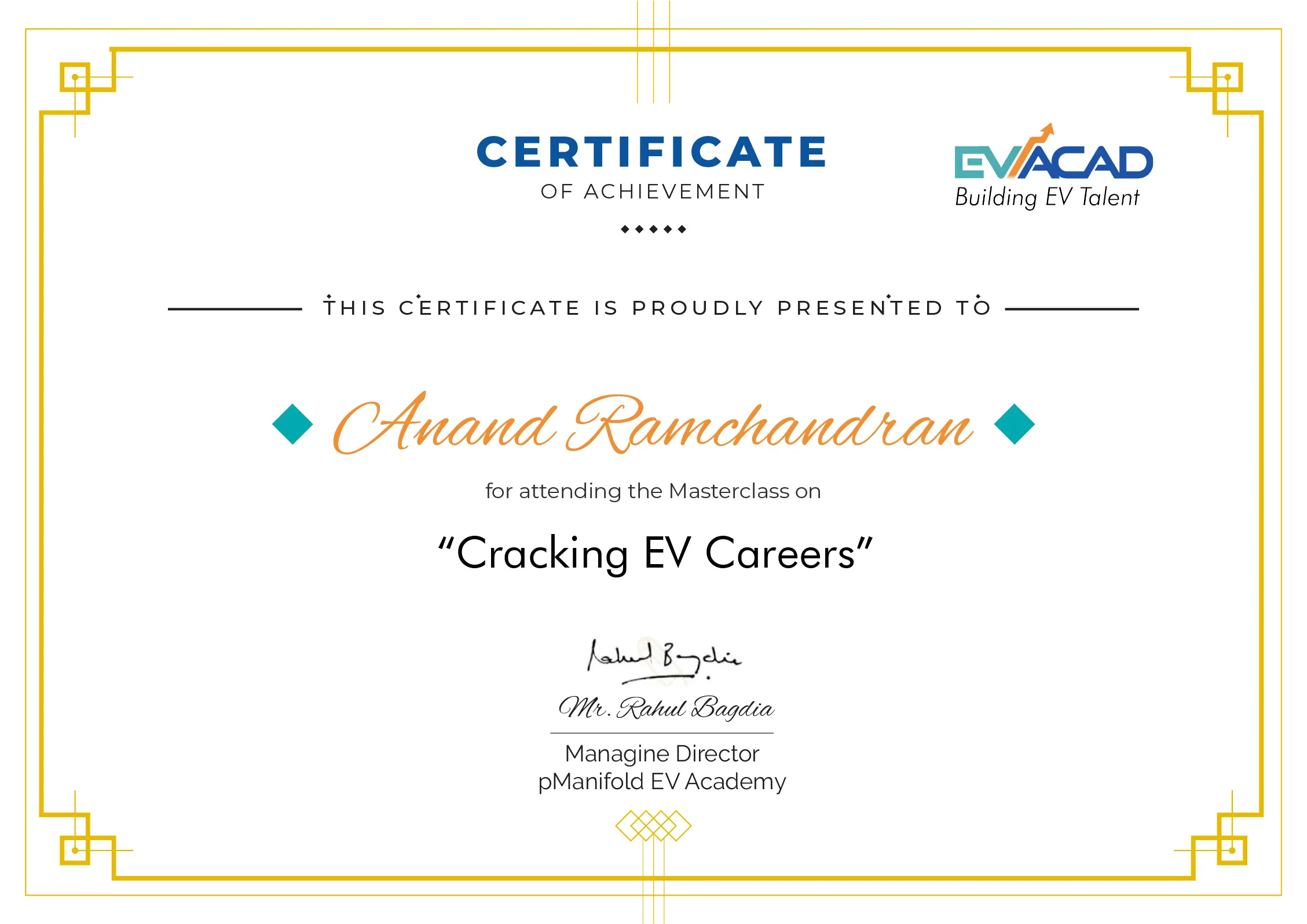 Masterclass on Cracking EV Careers - Free online EV certificate course