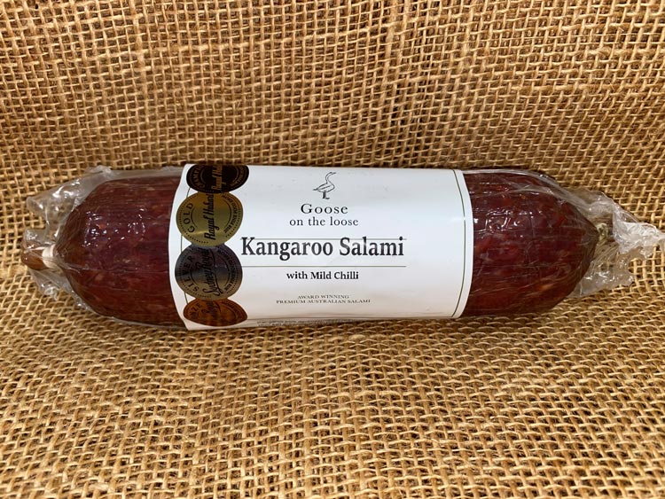 Kangaroo and Mild Chilli Salami | 3 Geese | Queensland Salami