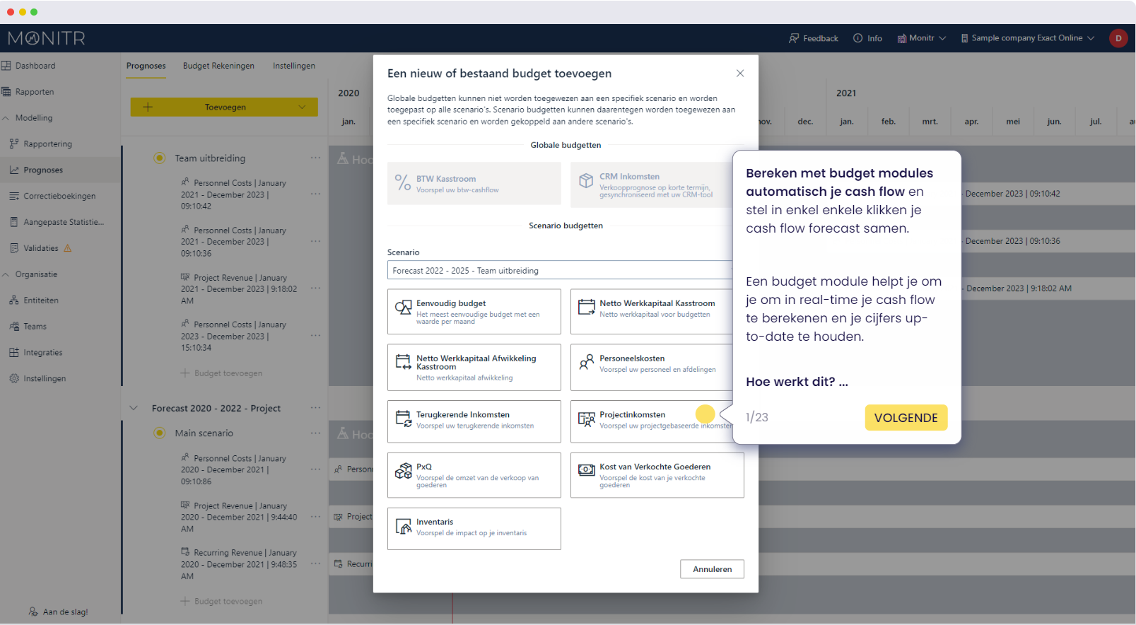 Real-time cashflow forecasting software voor KMO's - Monitr