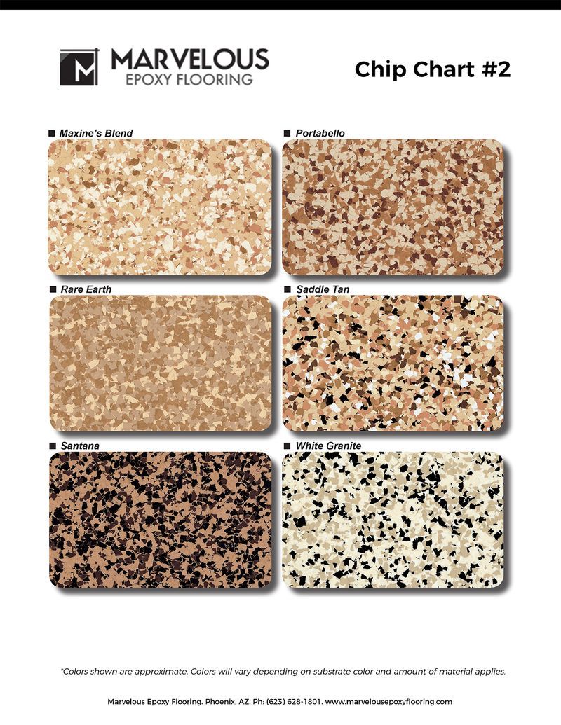 Epoxy Color Charts | Marvelous Epoxy Flooring