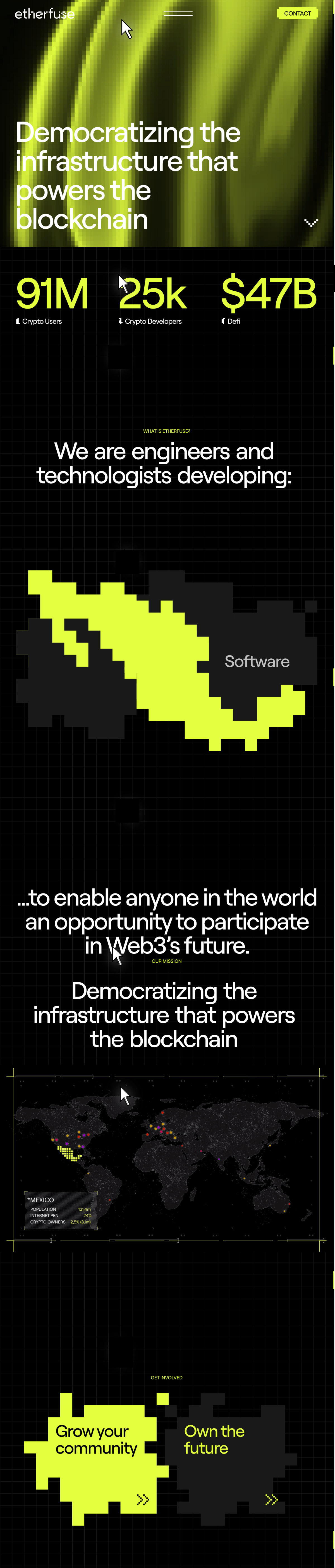 Etherfuse - Web3 Landing Page Examples