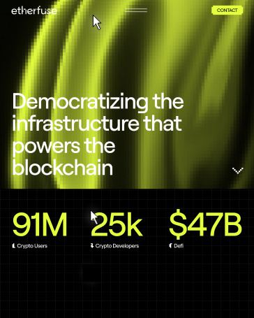 Etherfuse - Web3 Landing Page Examples