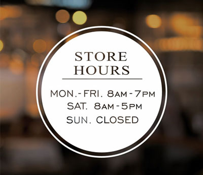 Custom Business Hour Signs