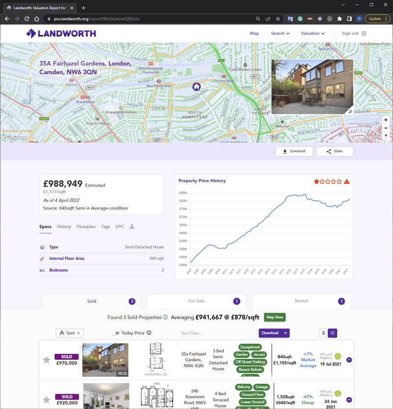Landworth - Property Valuation Platform