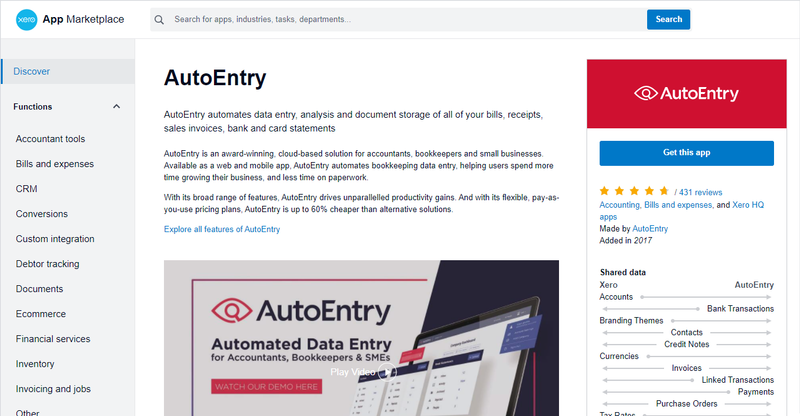 Xero Integration - Automate Data Entry with AutoEntry