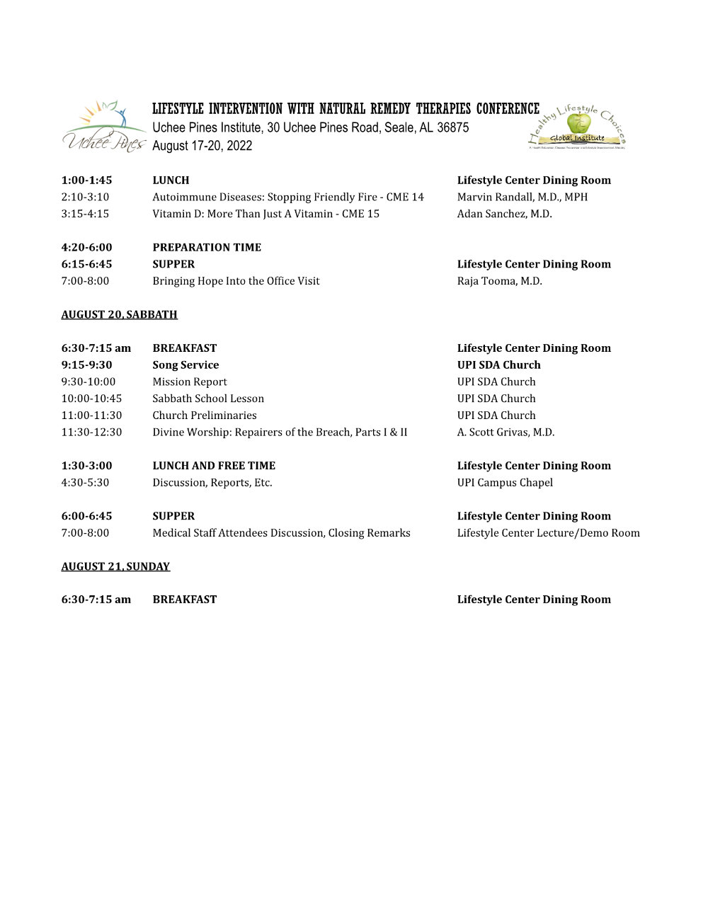 CME/CEU | Uchee Pines