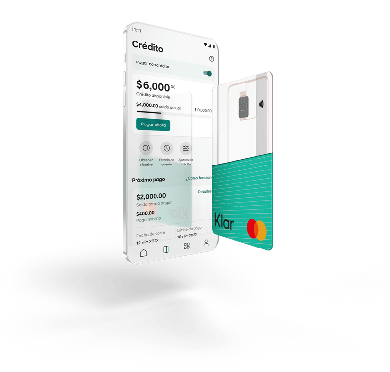 Klar Crédito | La tarjeta de crédito que te cuida