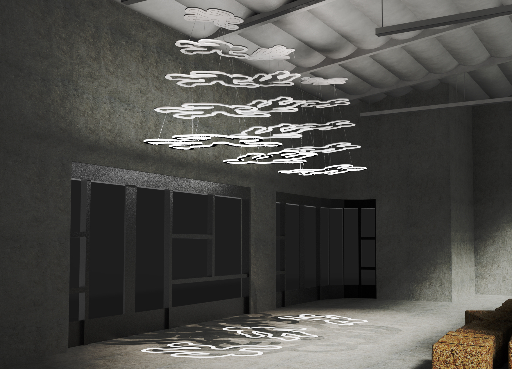 Chalk Outline Chandelier