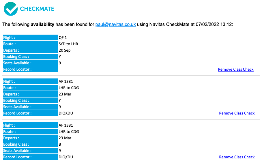 CheckMate | Monitor Flights for Availability and Seats