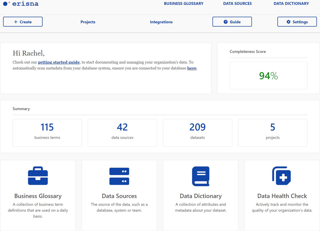 Erisna - Data Discovery, Catalog & Validation Platform