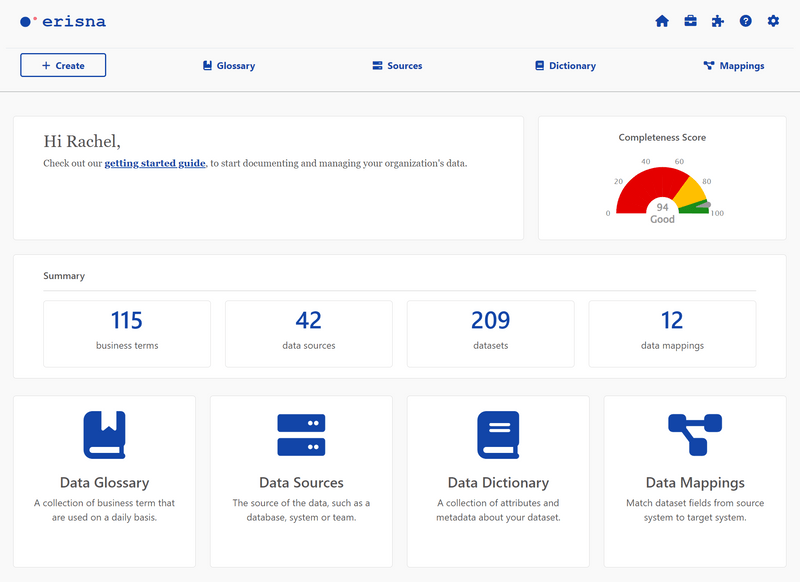 Erisna - Data Discovery, Catalog & Validation Platform