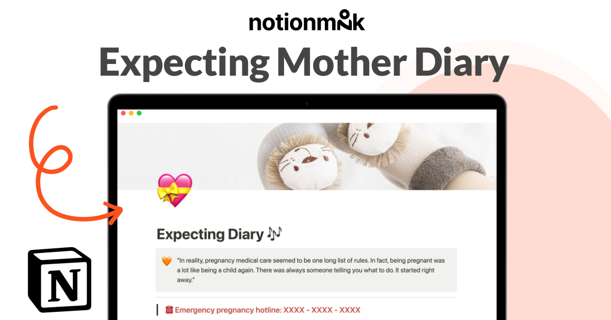 Expecting Mother Diary: Free Notion Template by Ngan Nguyen