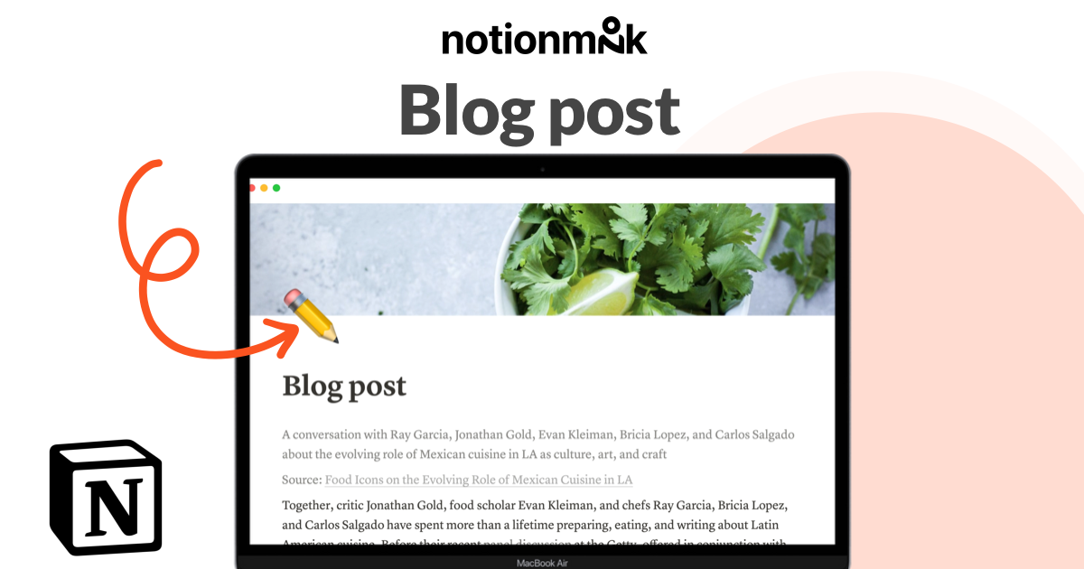 Blog Post Notion Template by Notion