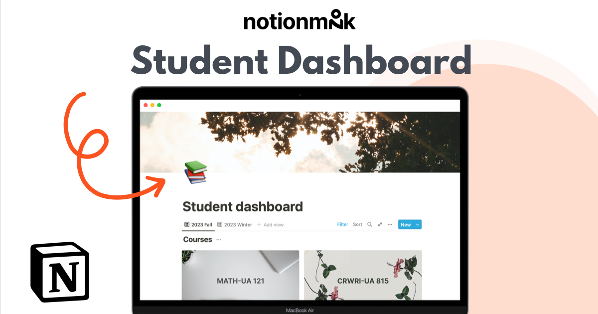 Student Dashboard template for Notion by Notion