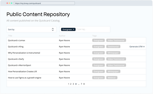 Brevy | Craft your company's content catalog