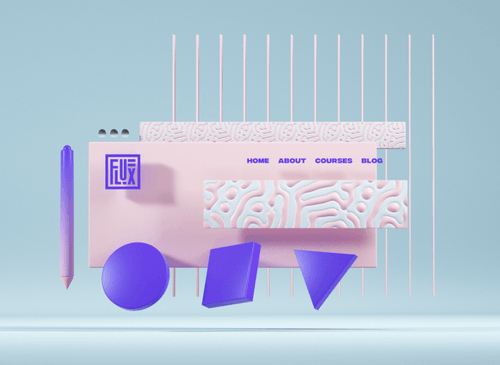 Pink website with mesh gradient 3D diamond | Website design inspiration ...