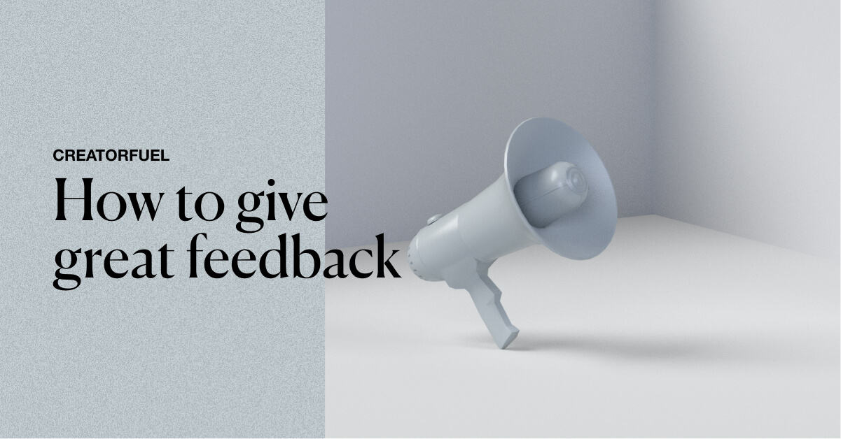 How to give great design feedback (graphic design, web design, UX)