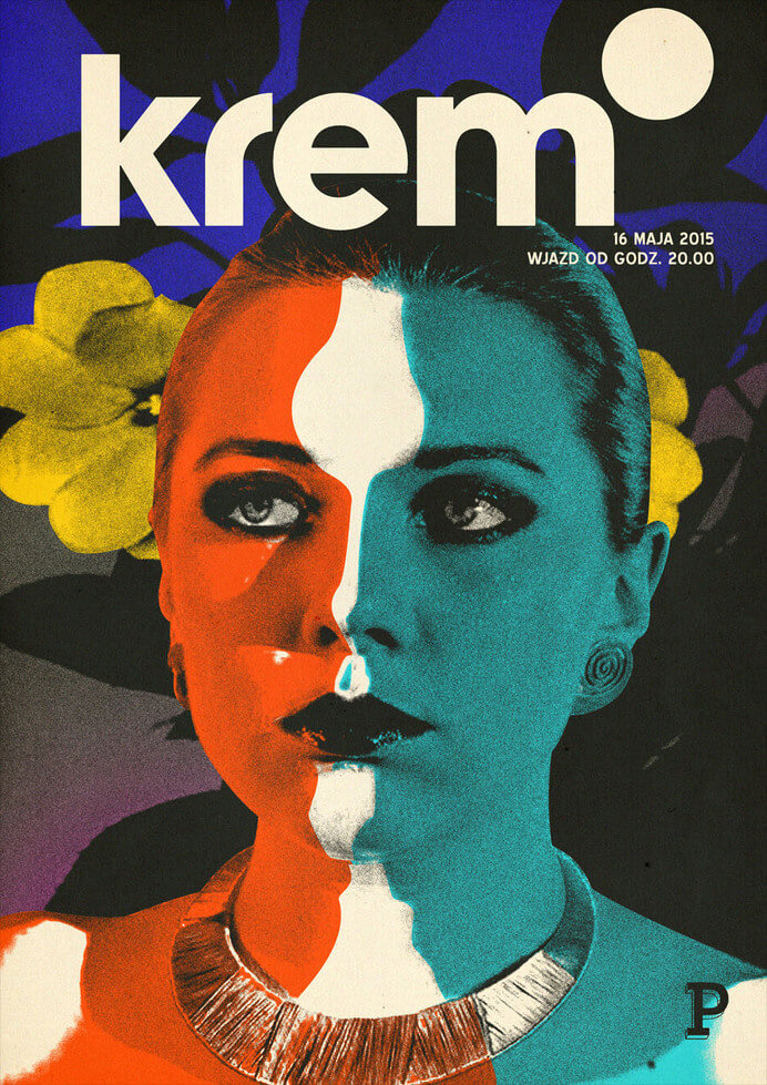 Colorful portrait poster design typography inspiration | Color palette ...