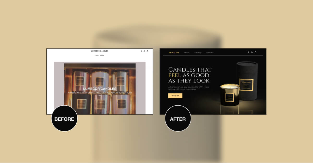 I redesigned a candle business’ homepage