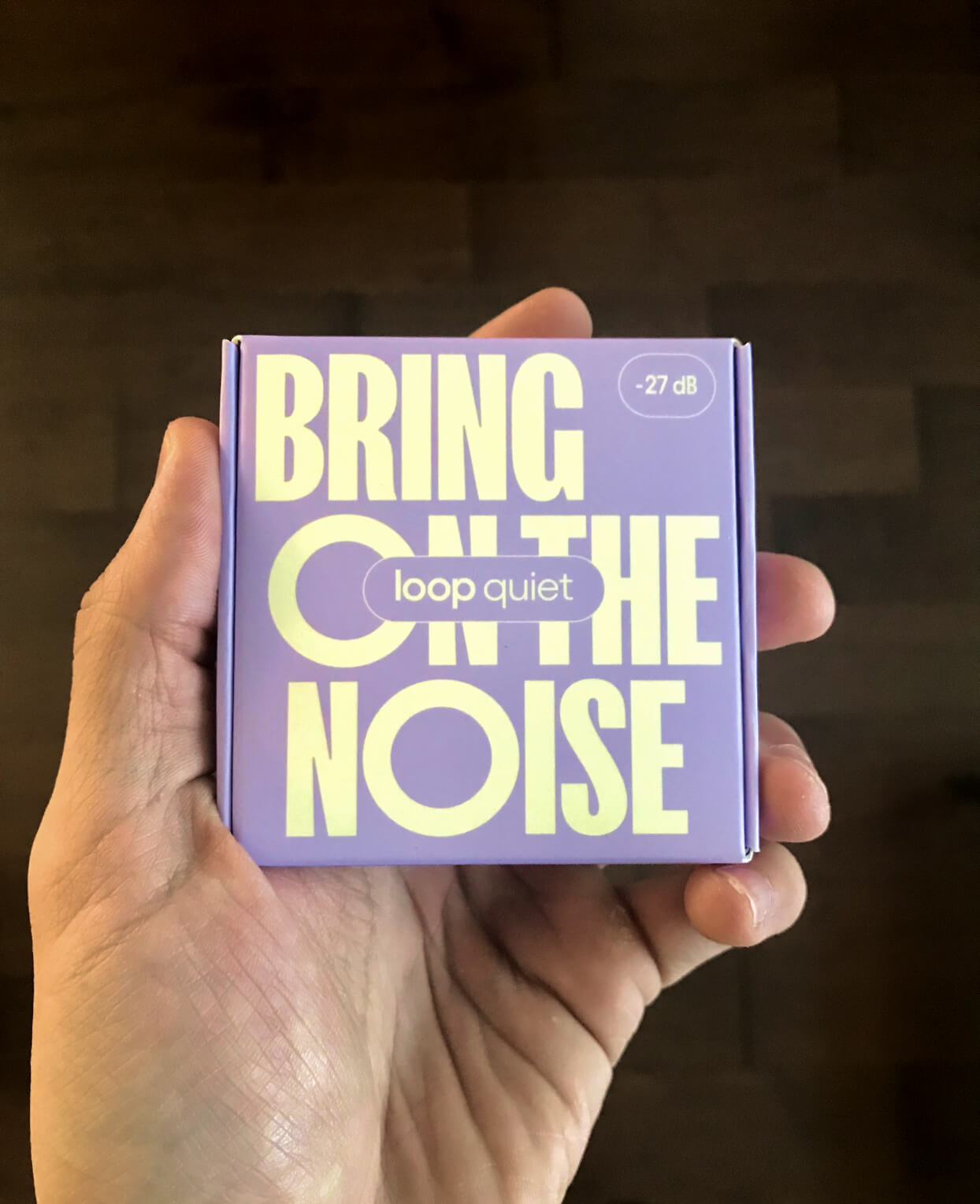 Loop earplugs purple packaging design big chunky typeface inspiration ...