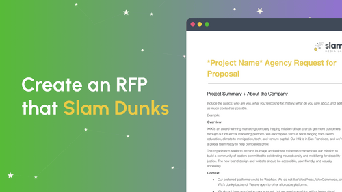 Agency RFP [Examples + Mistakes + Free Template] | Slam Media Lab