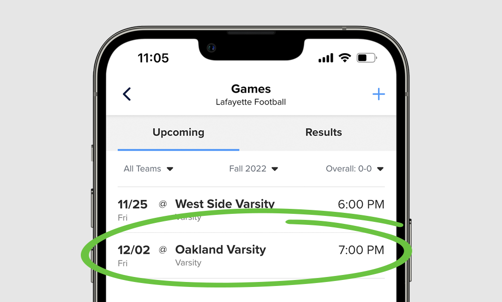 Creating a Game, Meet, Match, or Competition Post