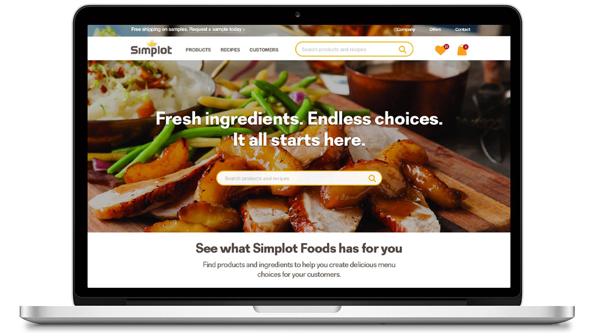 Digital Experiences for Simplot Foods Website