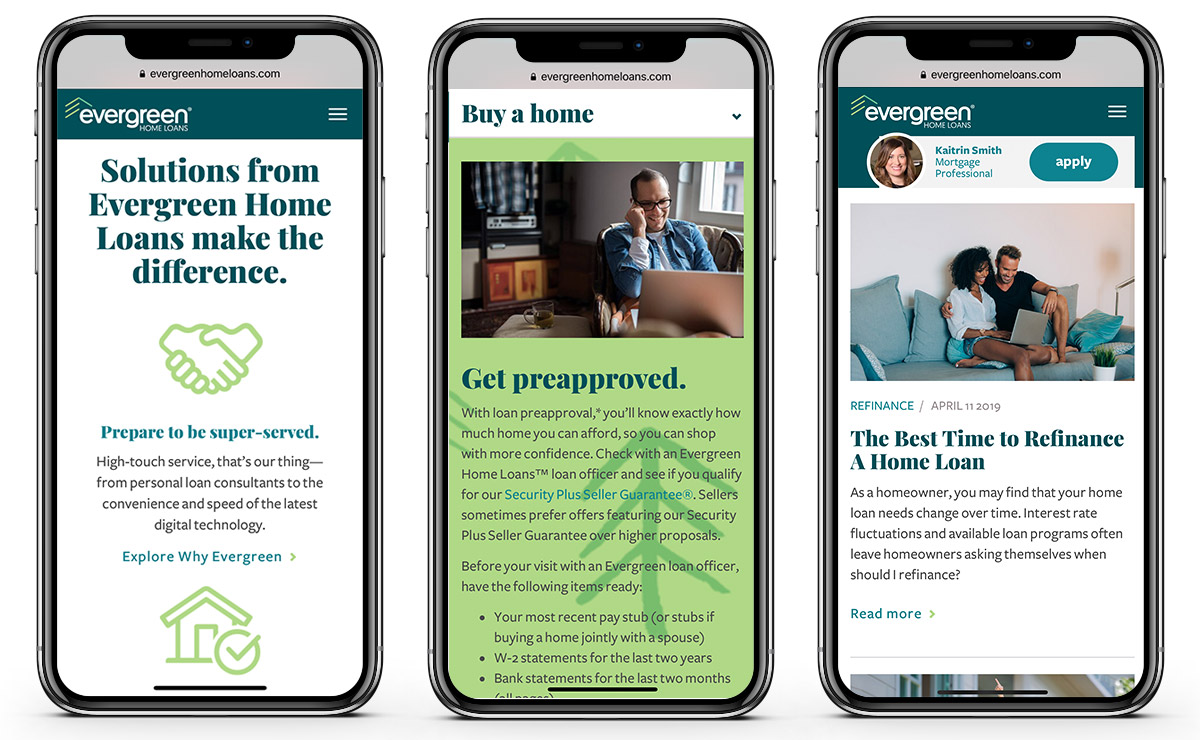 Digital Experiences for Evergreen Home Loans